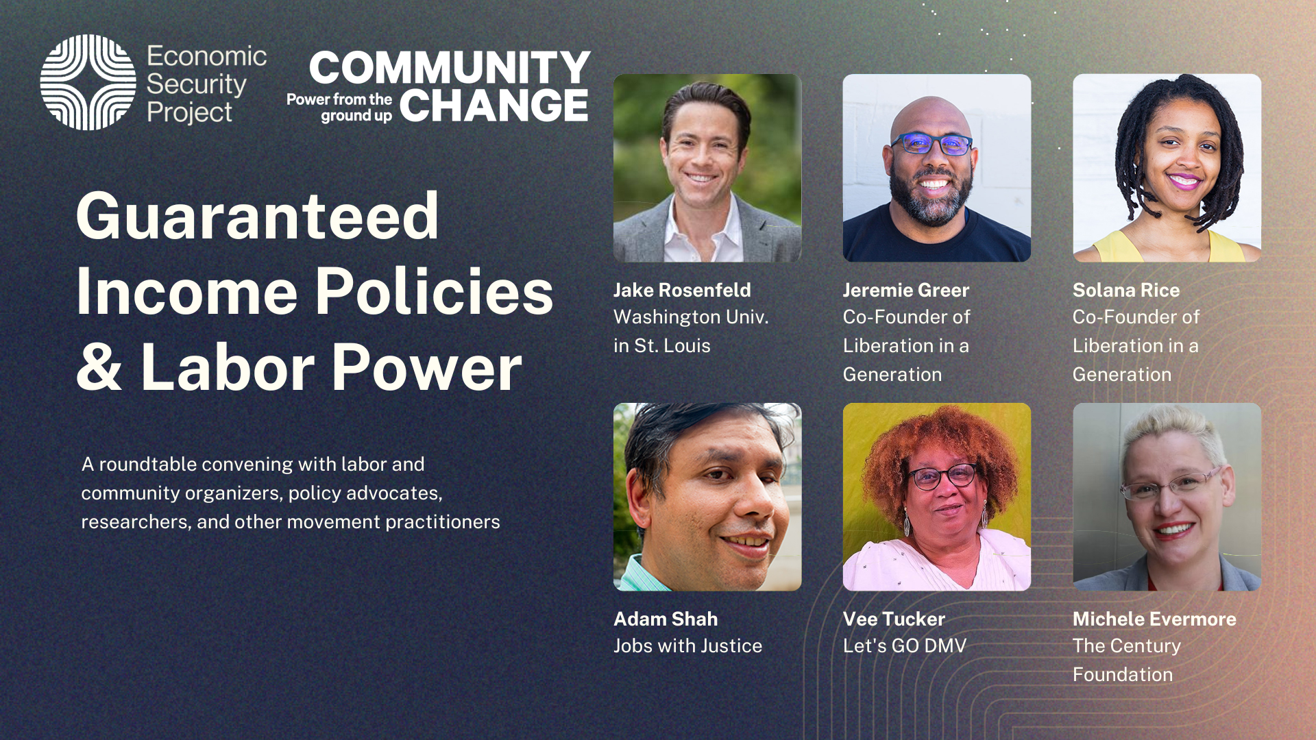 Roundtable Discussion: Guaranteed Income Policies & Labor Power ...